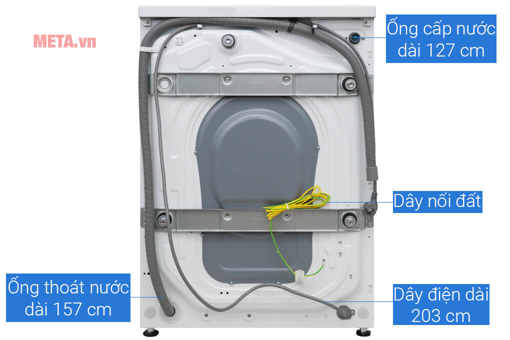 Máy giặt Aqua inverter 9.5 kg AQD-D950E.W - META.vn