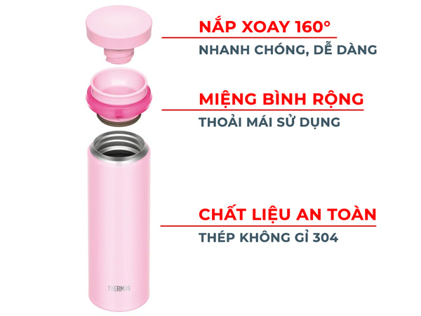 Bình giữ nhiệt Thermos nắp vặn JNO-502 500ml - META.vn