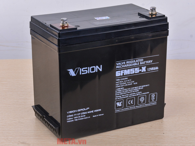 Ắc quy Vision 6FM55-X 12V 55Ah - META.vn