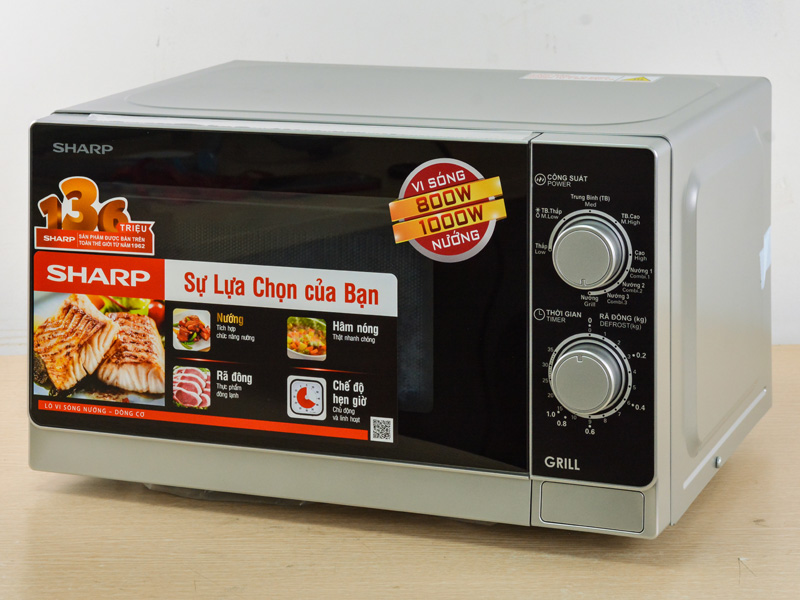 Lò vi sóng cơ có nướng Sharp R-G222VN-S 20 lít - META.vn