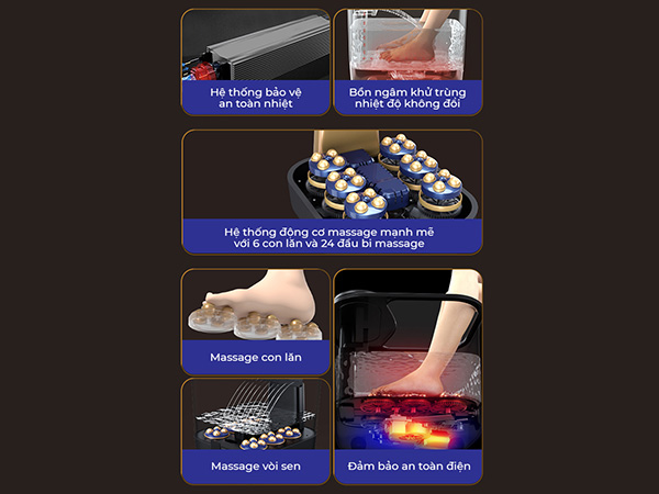 Bồn ngâm chân massage Vispo VP-BN23 - META.vn