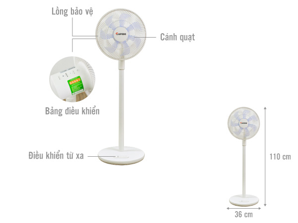 Quạt tích điện Rapido RBF-30 - META.vn