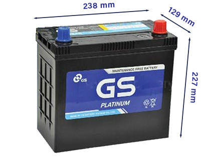 Ắc quy khô ô tô MF GS 46B24R (12V - 45AH, cọc phải) - META.vn