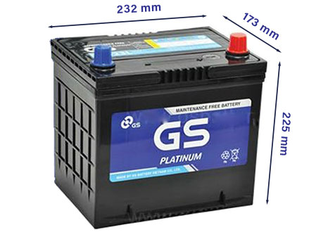 Ắc quy khô ô tô MF GS 55D23R (12V - 60AH, cọc phải) - META.vn