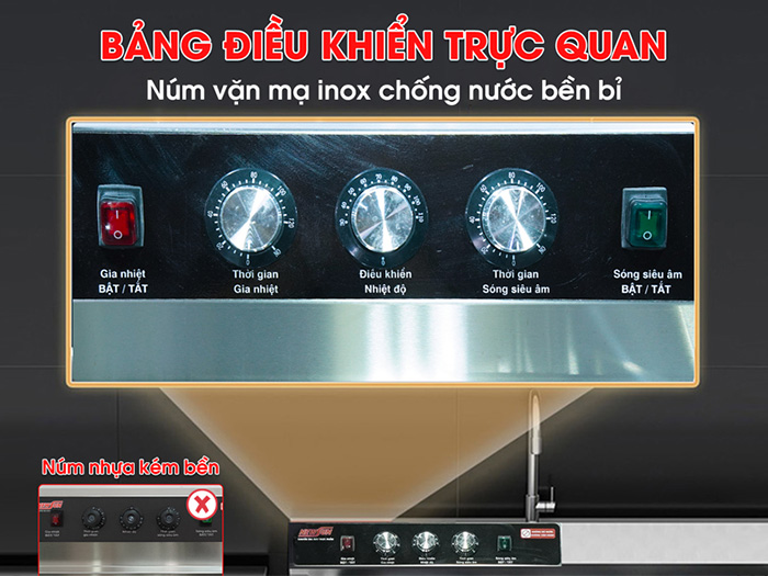 Máy rửa bát siêu âm chậu đơn NewSun NS-1500 - META.vn