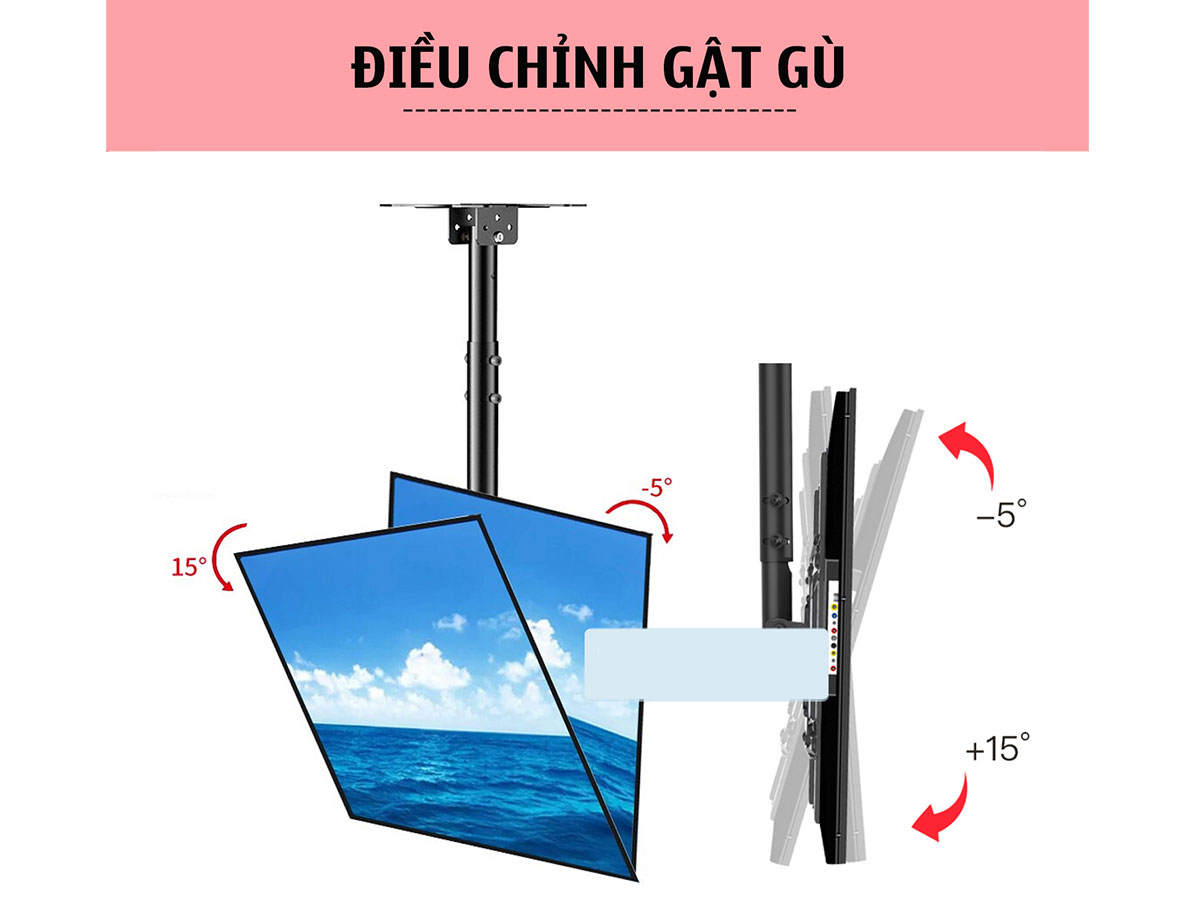 Giá treo tivi thả trần ErgoTek E555 32 - 70 inch - META.vn