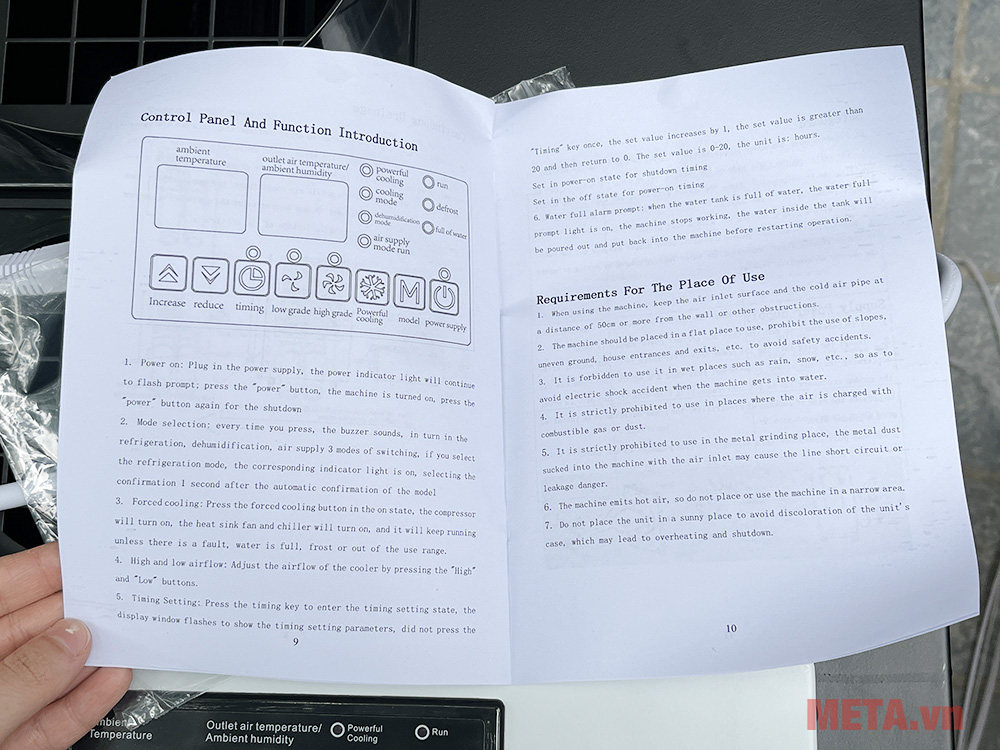 Máy lạnh di động Kyungjin ND-9200 (1.100W) - META.vn