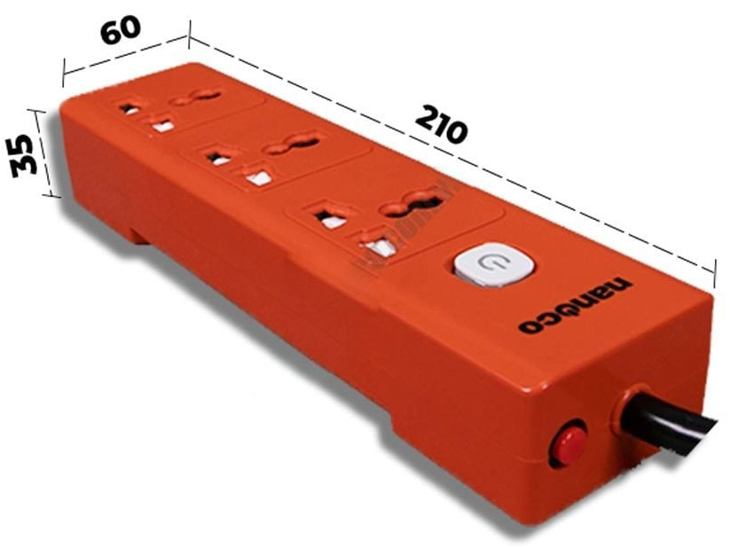 Ổ cắm có dây Nanoco NES3320-5 - META.vn