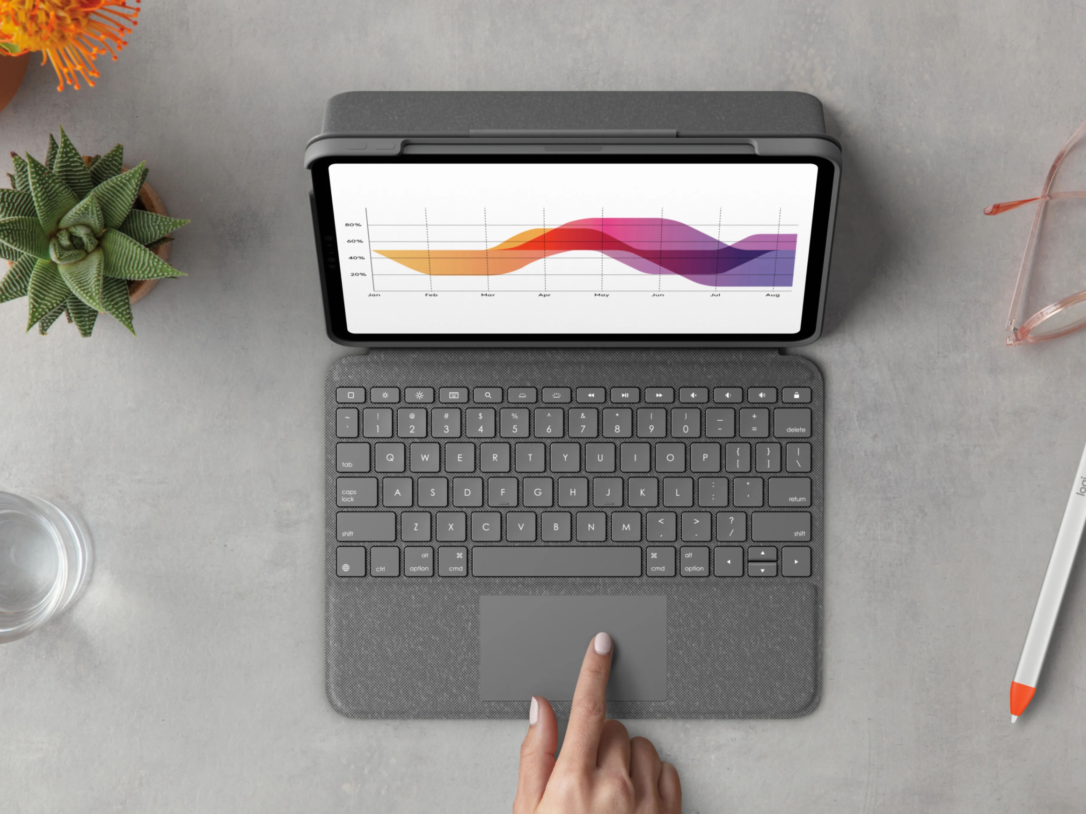 Keyboard Logitech Folio Touch for Ipad Air Gen(4th / 5th) Air 11inch ...