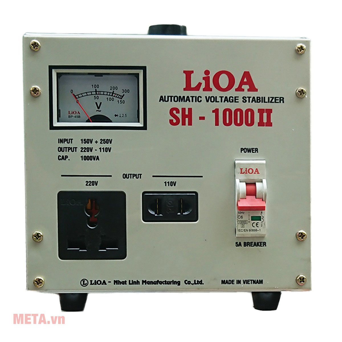 Ổn áp 1 pha Lioa 1KVA Lioa SH 1000 II - META.vn