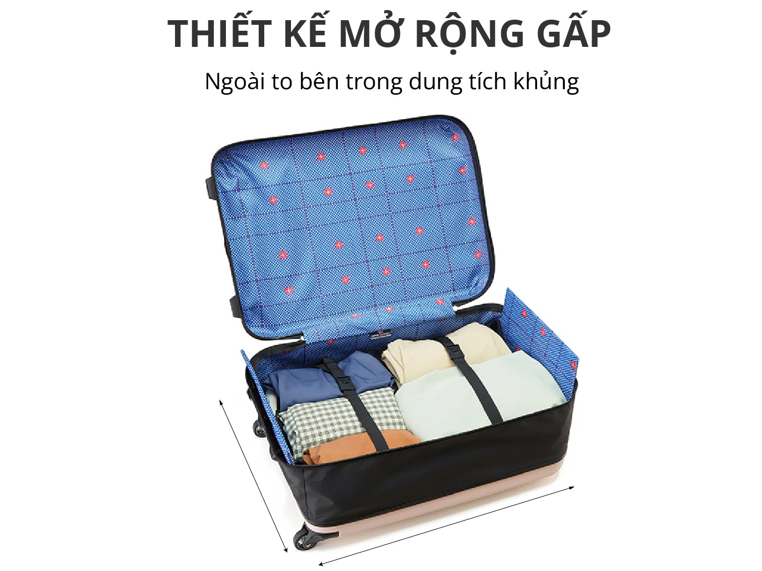 Vali du lịch xếp gọn Kachi MK355 (20 inch) - META.vn