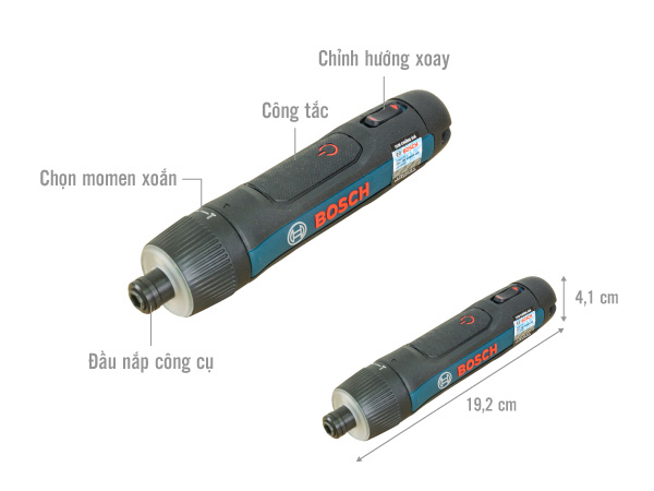 Máy bắn vít dùng pin Bosch Go 3 KIT (06019H2281) - META.vn