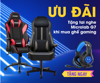 Khuyến mại: Mua ghế game tặng tai nghe Microlab G7