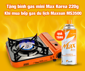 Khuyến mại: Tặng bình gas mini Max Korea 220g khi mua bếp gas du lịch ...